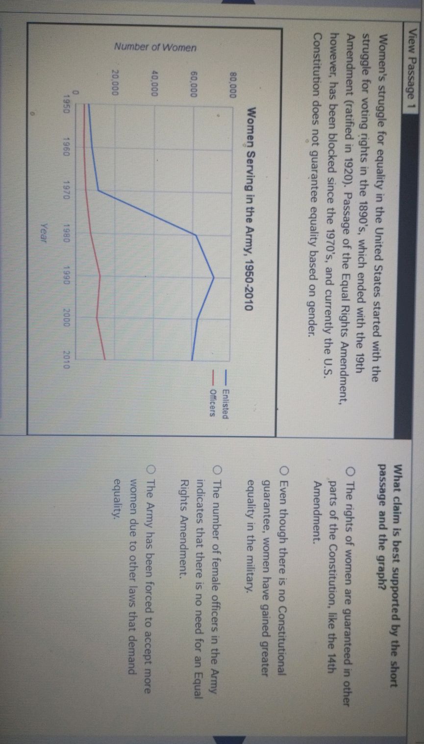 What claim is best supported by the short | StudyX
