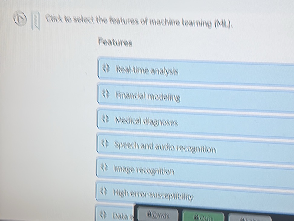 Click to select the features of machine | StudyX