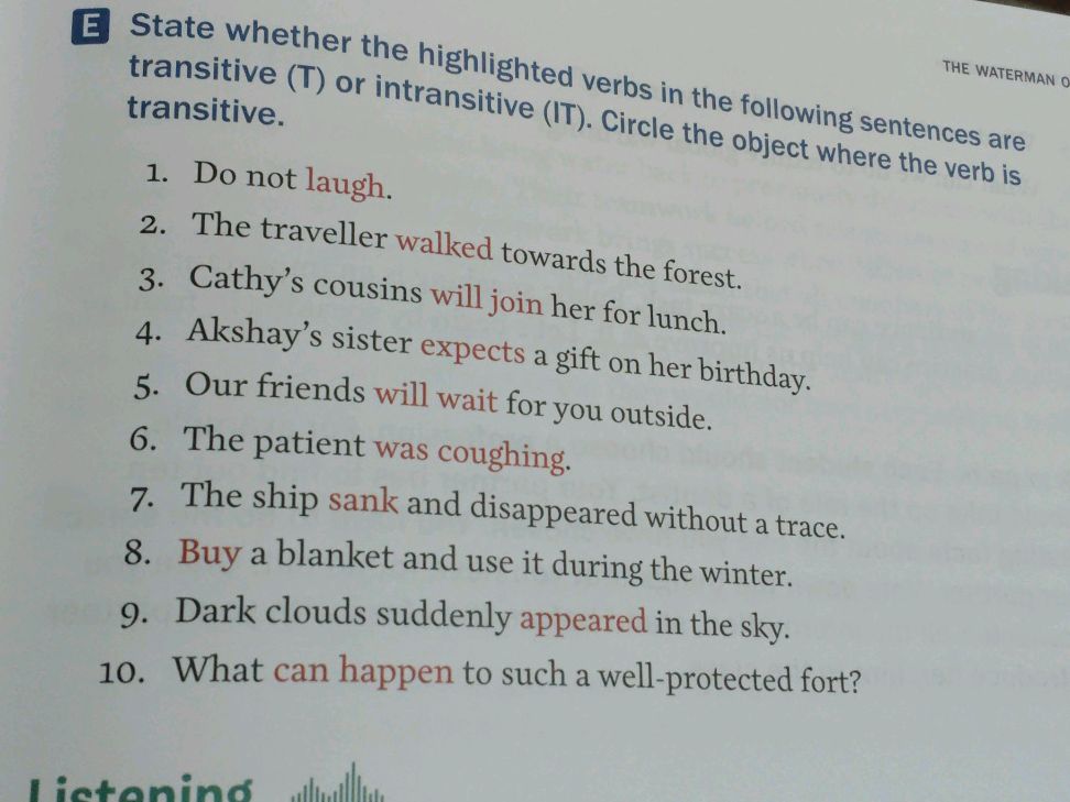 State whether the highlighted verbs in the | StudyX