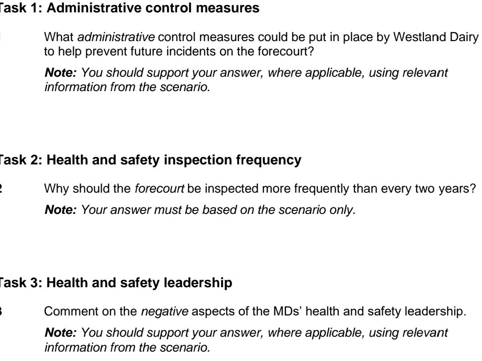 Task 1: Administrative control measures What