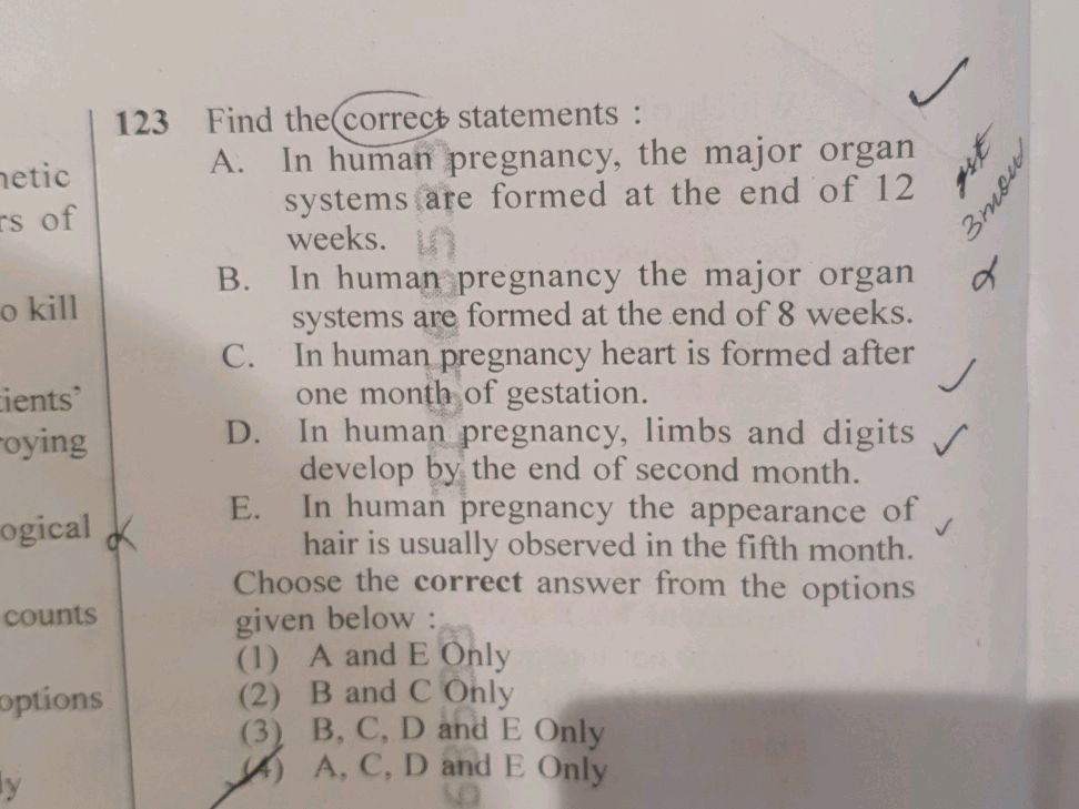 123 Find the correct statements : A. In | StudyX