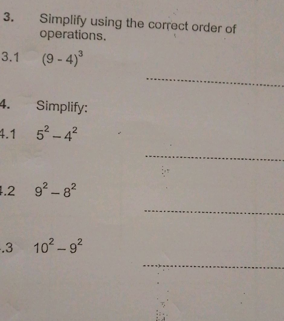 3. Simplify using the correct order of | StudyX