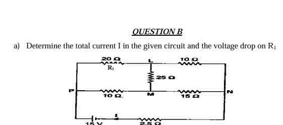 a) Determine the total current I in the | StudyX