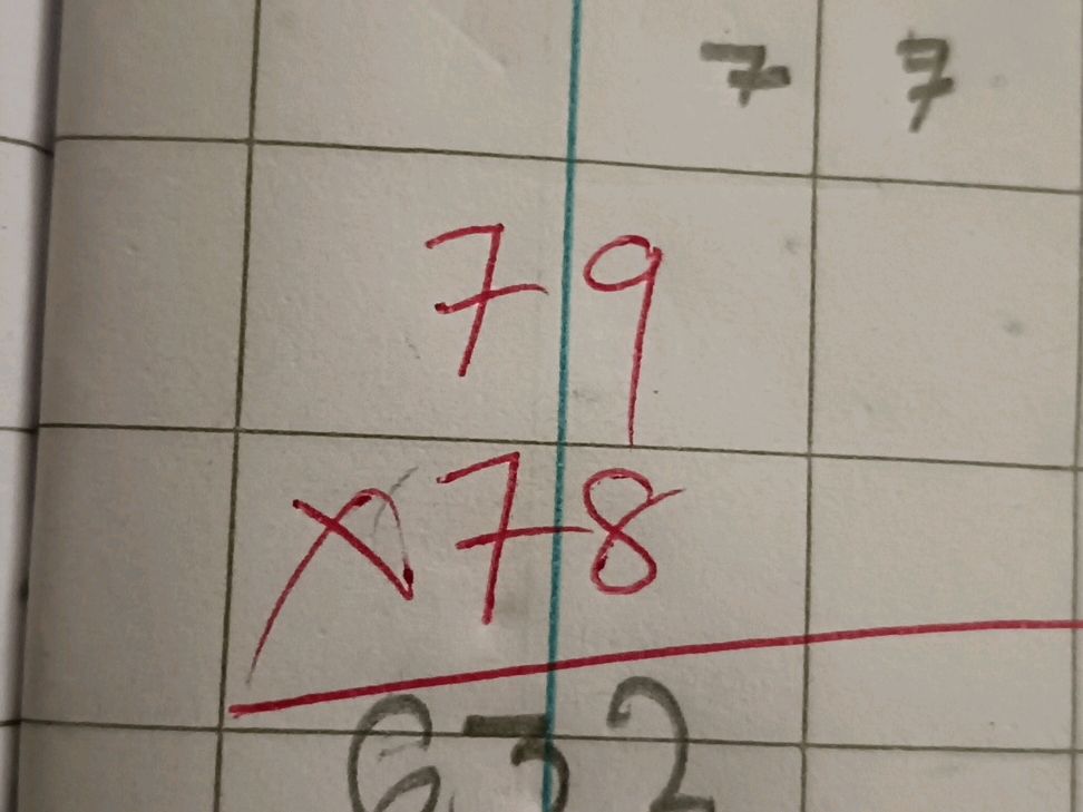 Multiplication: 79 x 78 | StudyX