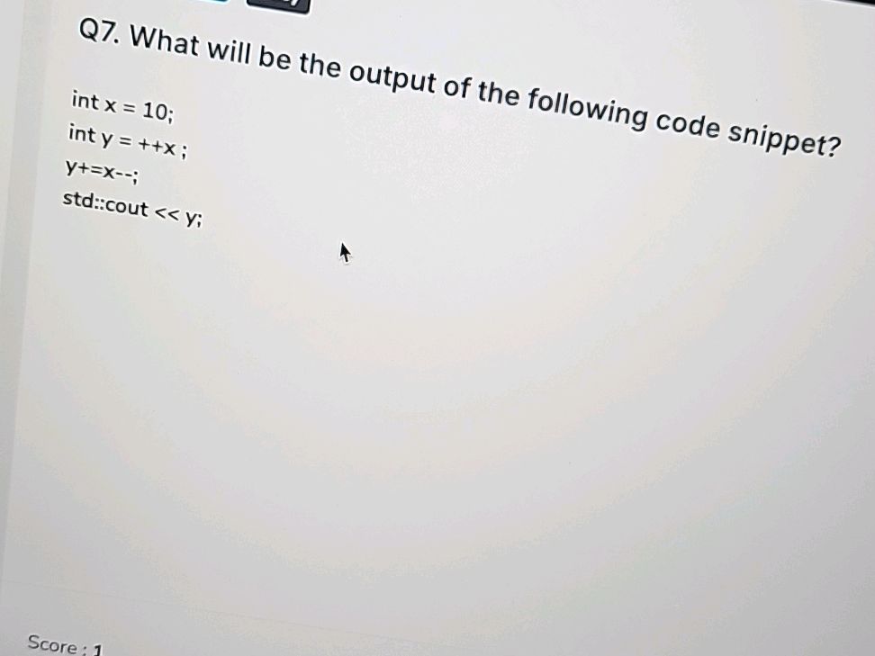 Q7. What will be the output of the following | StudyX