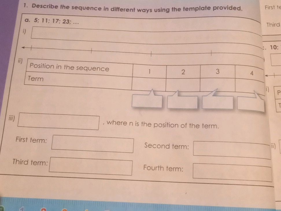 1. Describe the sequence in different ways | StudyX