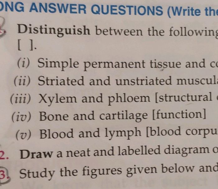 Distinguish between the following: (i) | StudyX