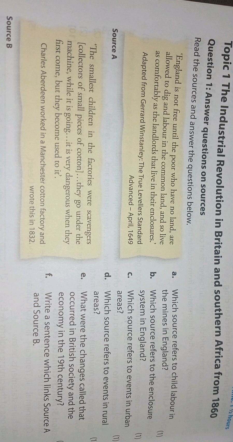 Question 1: Answer questions on sources Read | StudyX