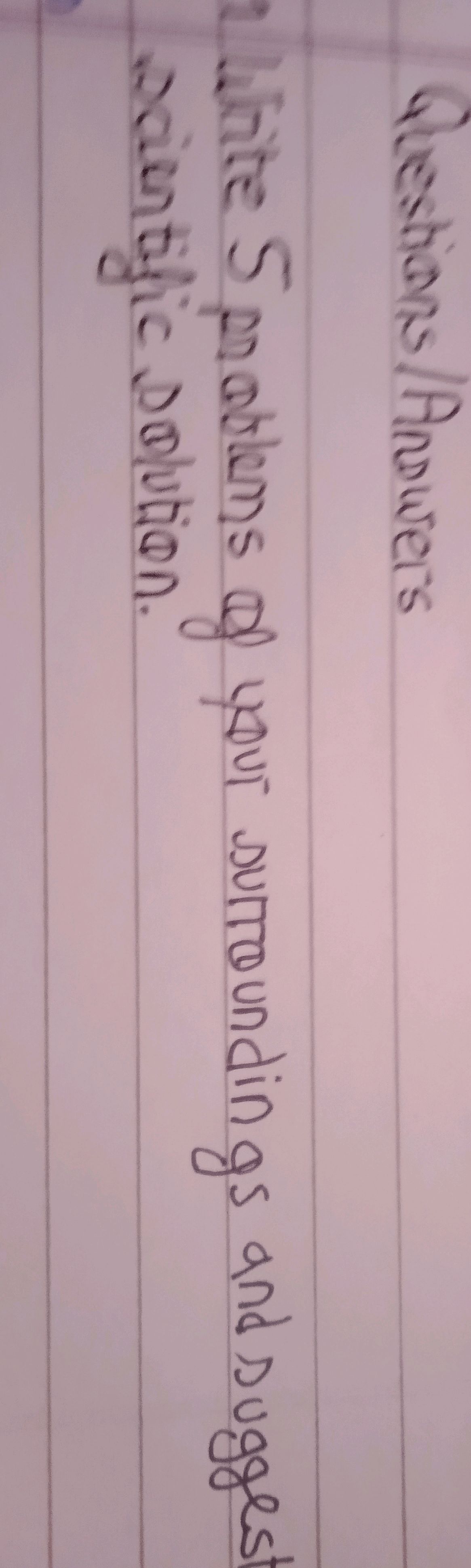 1. White 5 problems of your surroundings and | StudyX