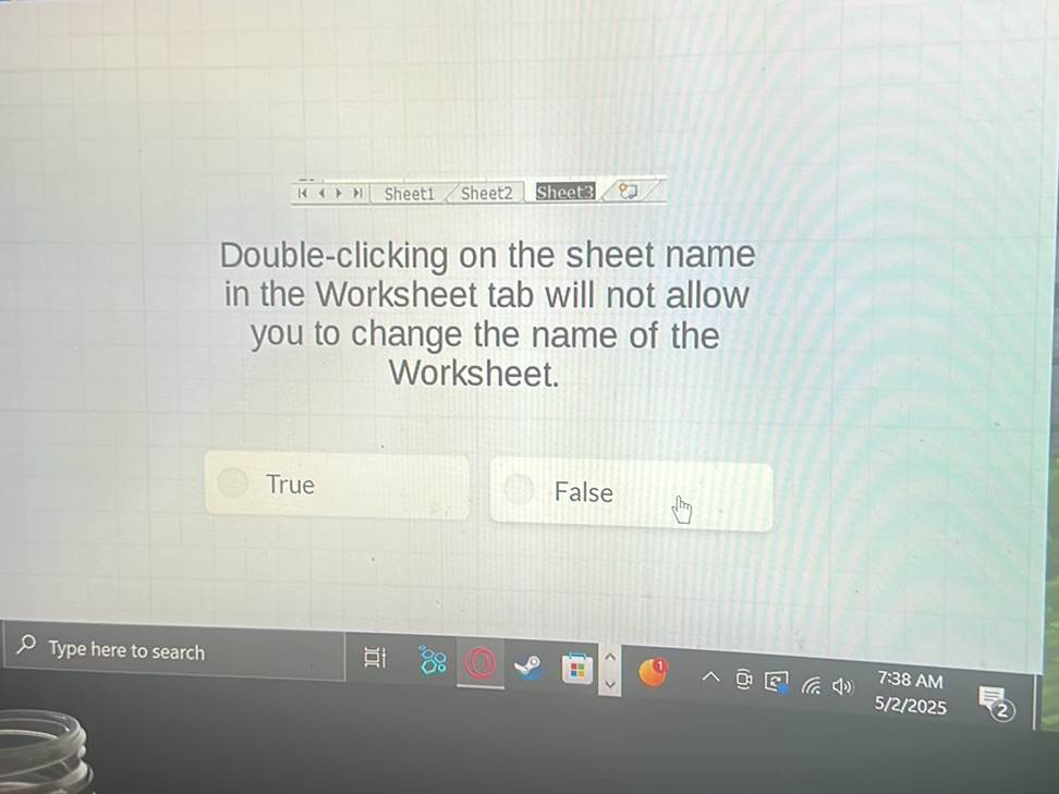 Double-clicking on the sheet name in the | StudyX