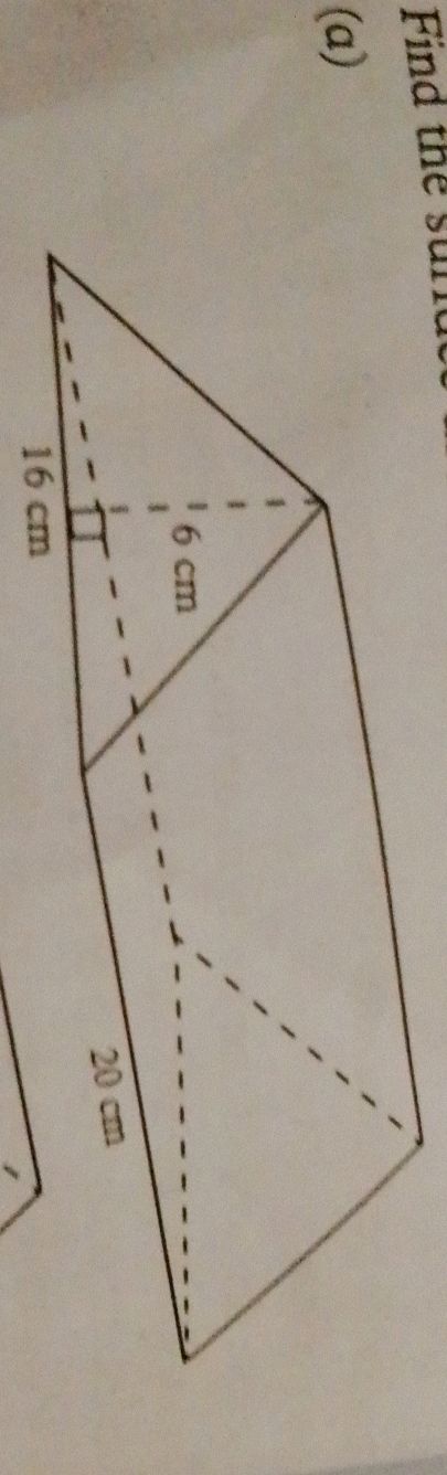 Find the surface area of the given figure. | StudyX