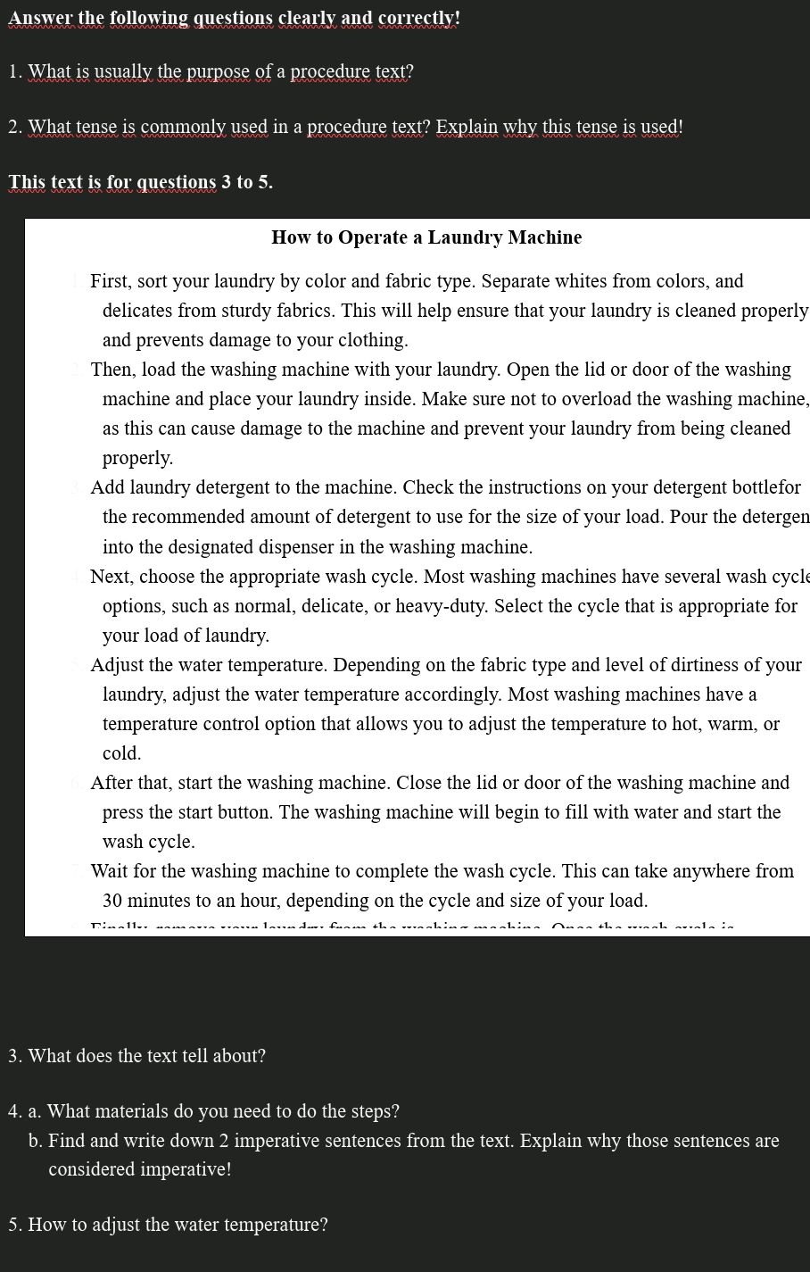 Answer the following questions clearly and | StudyX