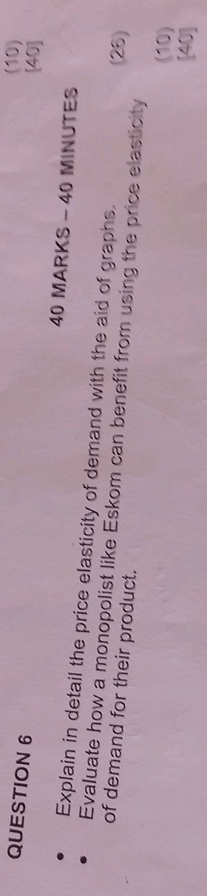 Explain in detail the price elasticity of | StudyX