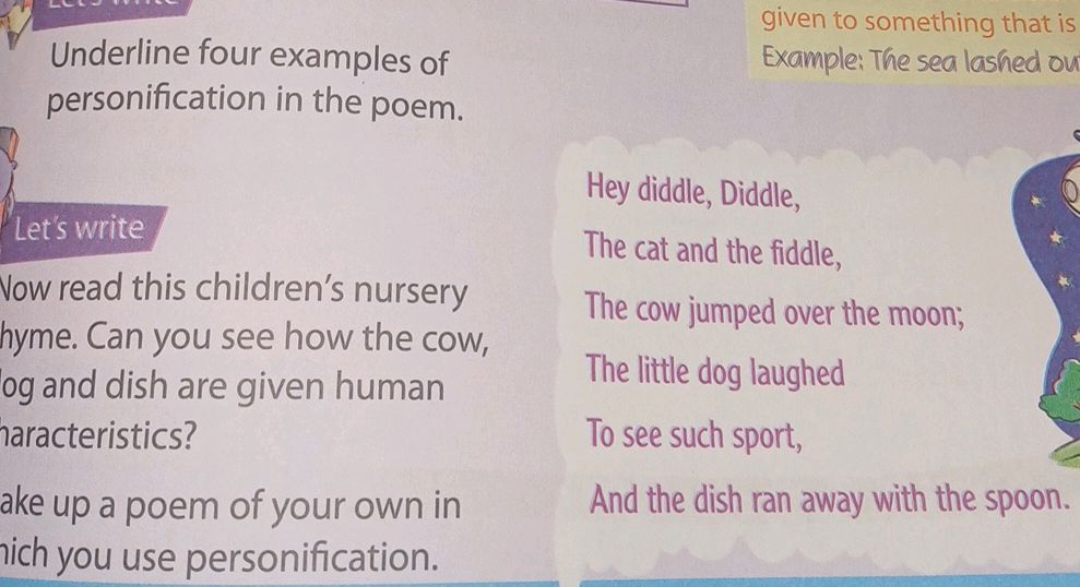 Underline four examples of personification | StudyX