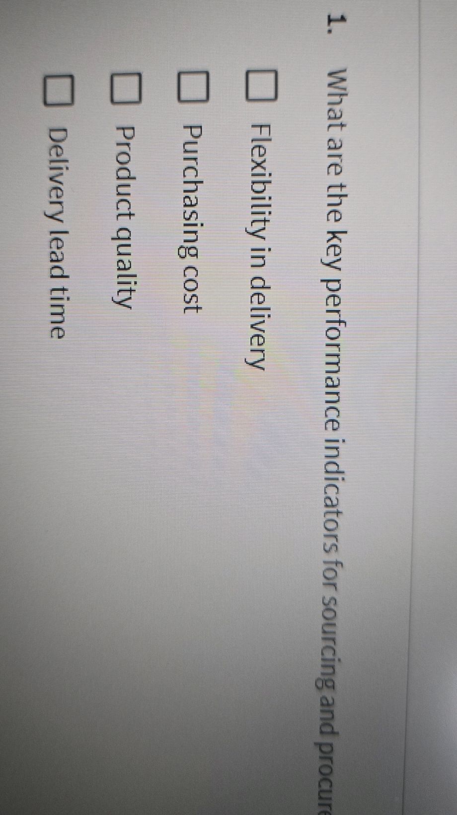 1. What are the key performance indicators | StudyX