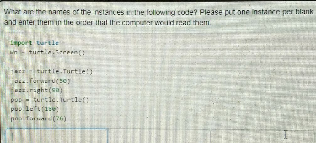 What are the names of the instances in the | StudyX