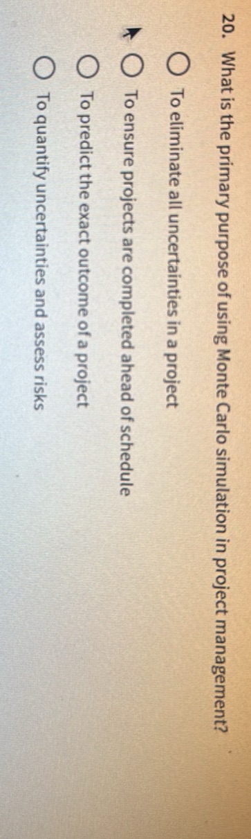 20. What is the primary purpose of using | StudyX