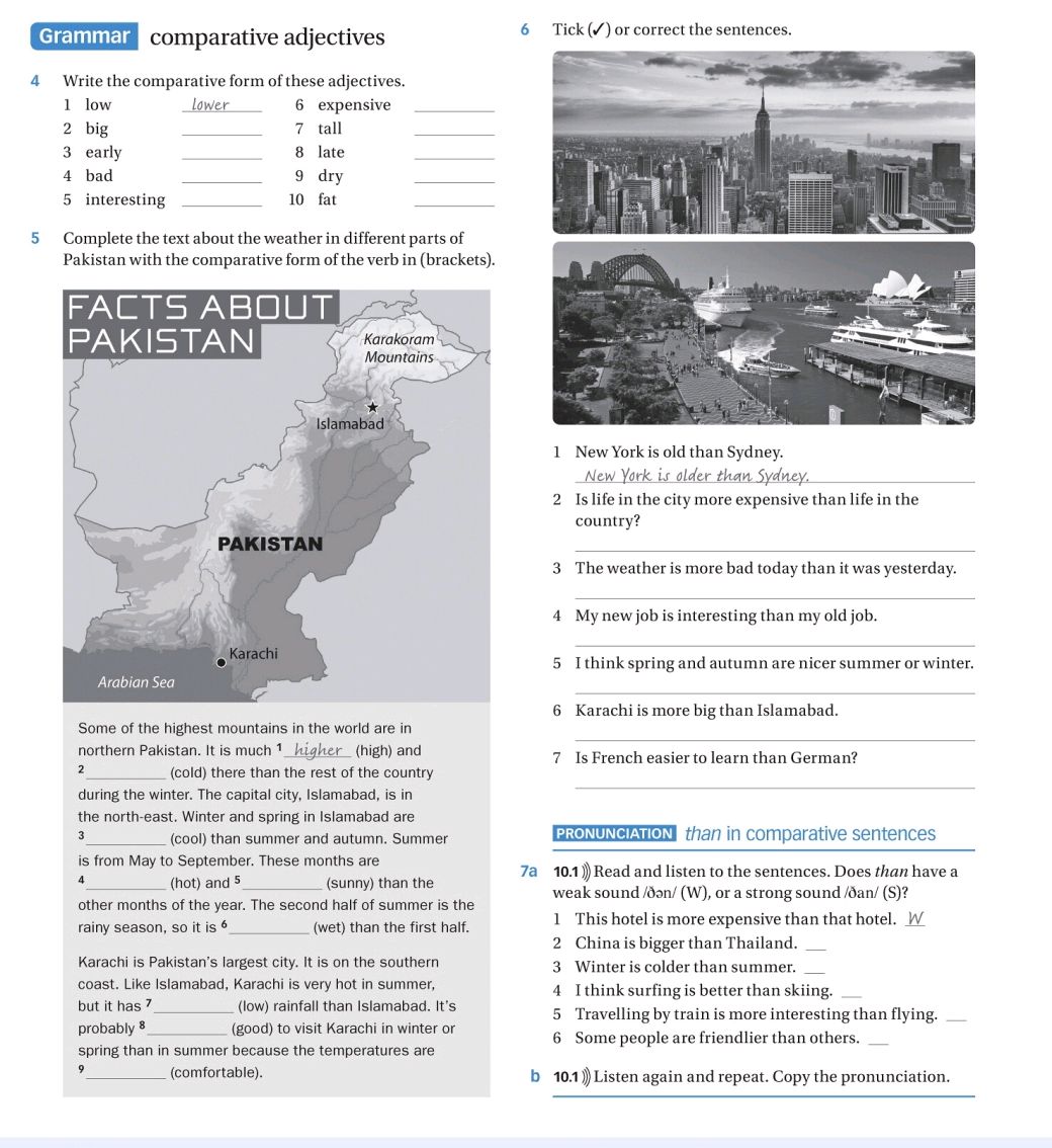 4 Write the comparative form of these | StudyX