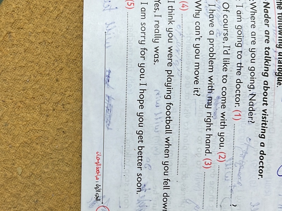 The following dialogue. - Nader are talking | StudyX