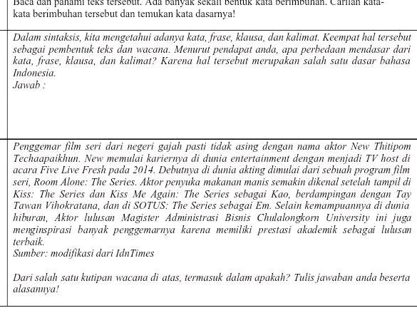 Baca dan pahami teks tersebut. Ada banyak | StudyX