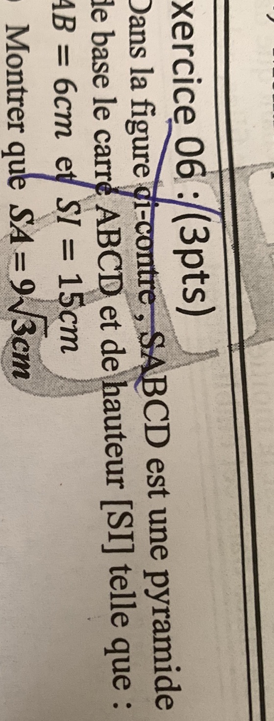 Dans la figure ci-contre, SABCD est une | StudyX