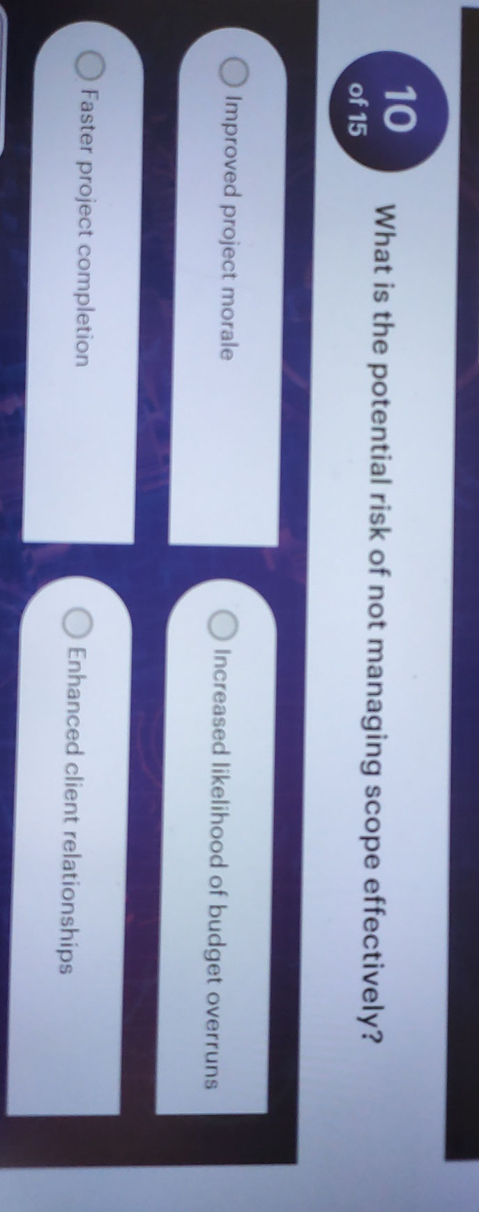 What is the potential risk of not managing | StudyX