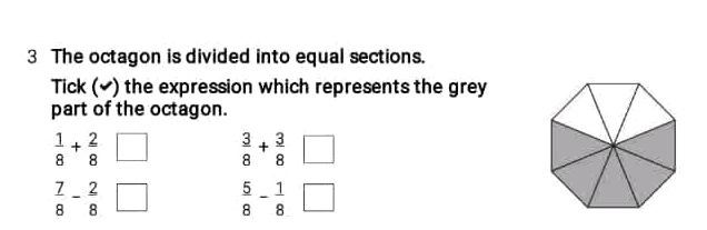 The octagon is divided into equal sections. | StudyX