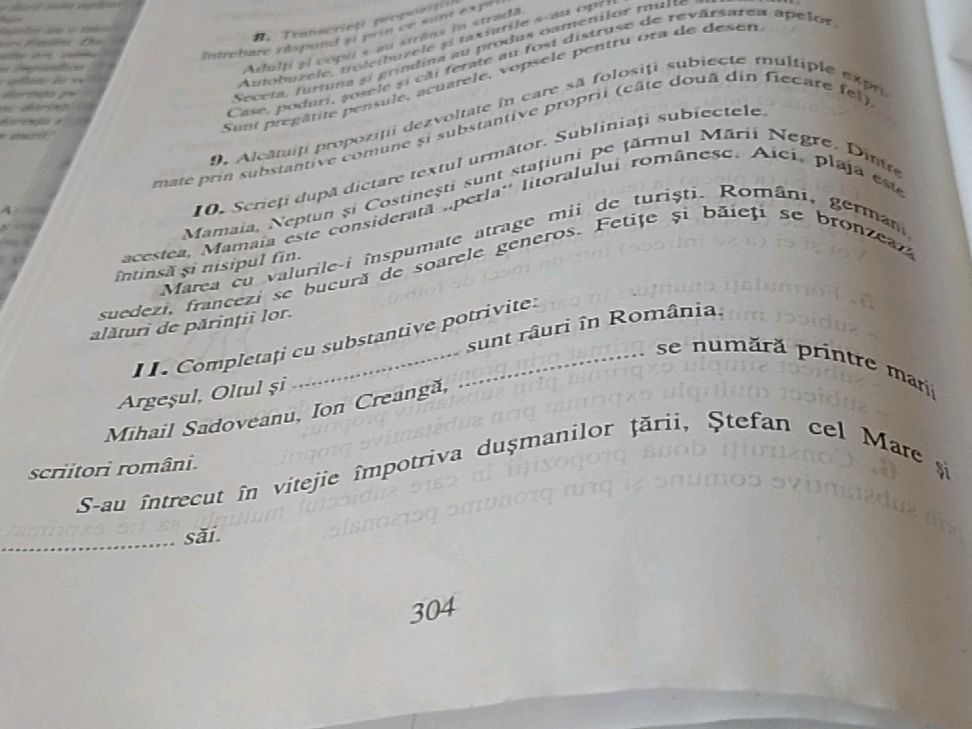 11. Completați cu substantive potrivite: | StudyX