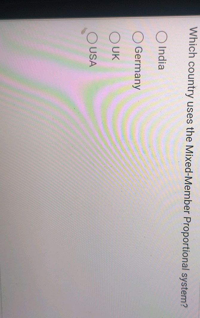 Which country uses the Mixed-Member | StudyX