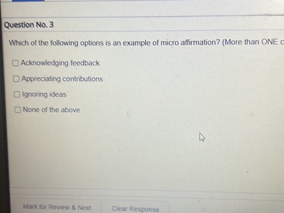 Question No. 3 Which of the following | StudyX