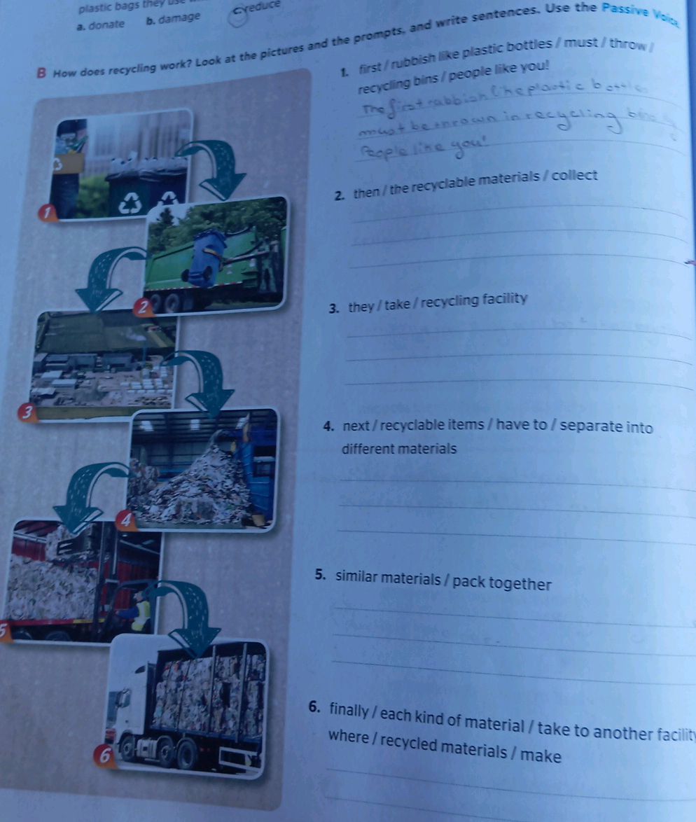 B How does recycling work? Look at the | StudyX