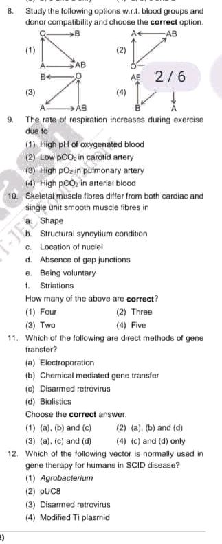 8. Study the following options w.r.t. blood | StudyX