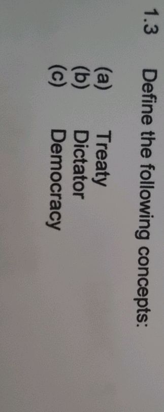 1. 3 Define the following concepts: (a) | StudyX