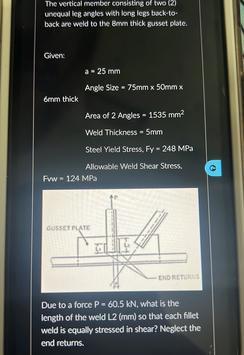 The vertical member consisting of two (2) | StudyX
