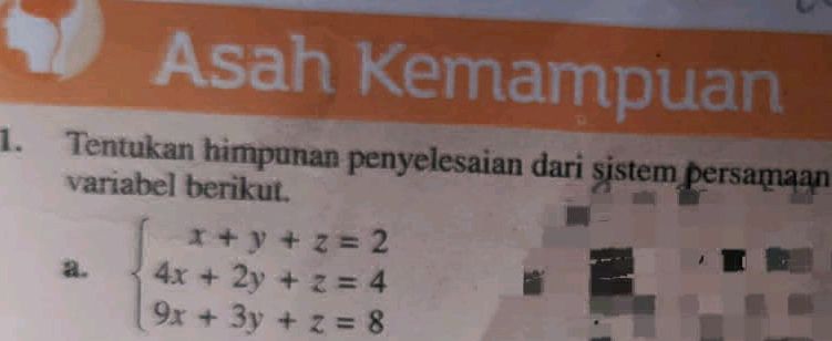 1. Tentukan himpunan penyelesaian dari | StudyX