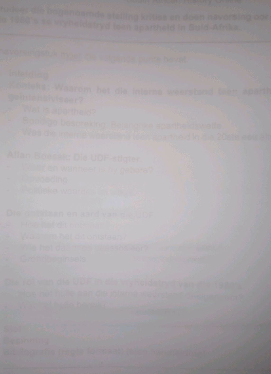 navorsing oor * Konteks: Waarom het die | StudyX