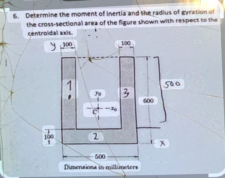 6. Determine the moment of inertia and the | StudyX