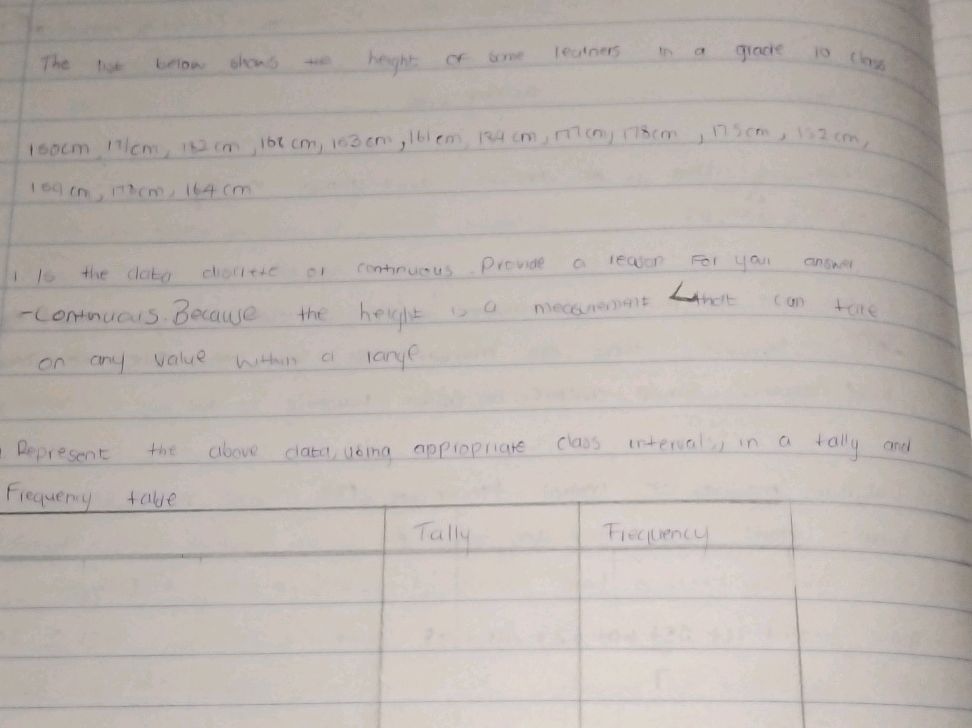 The list below shows the height of some | StudyX