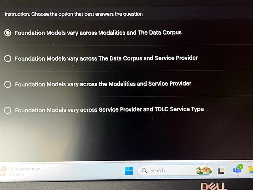 Instruction: Choose the option that best | StudyX