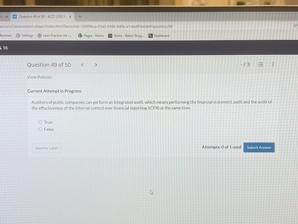 Auditors of public companies can perform an | StudyX