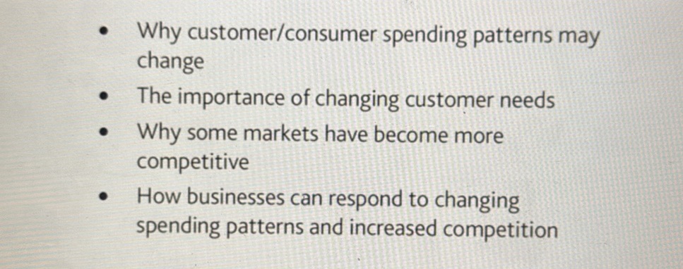 - Why customer/consumer spending patterns | StudyX