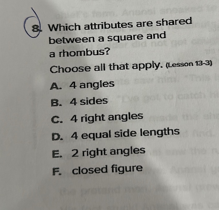 8. Which attributes are shared between a | StudyX