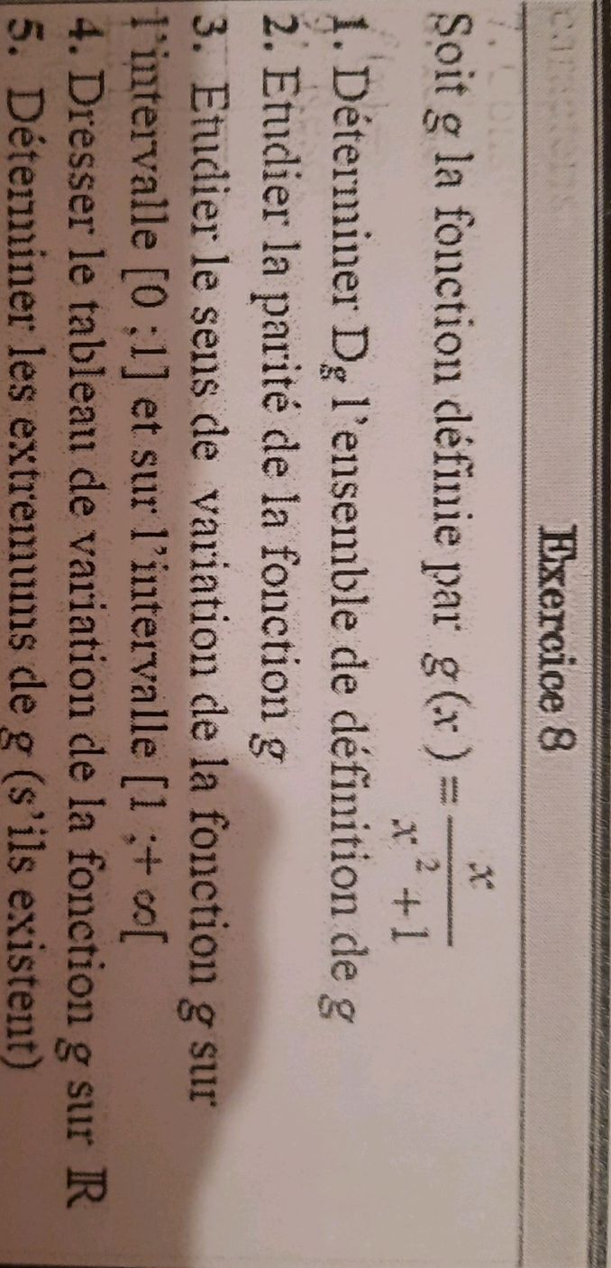 Soit g la fonction définie par $g(x) = | StudyX