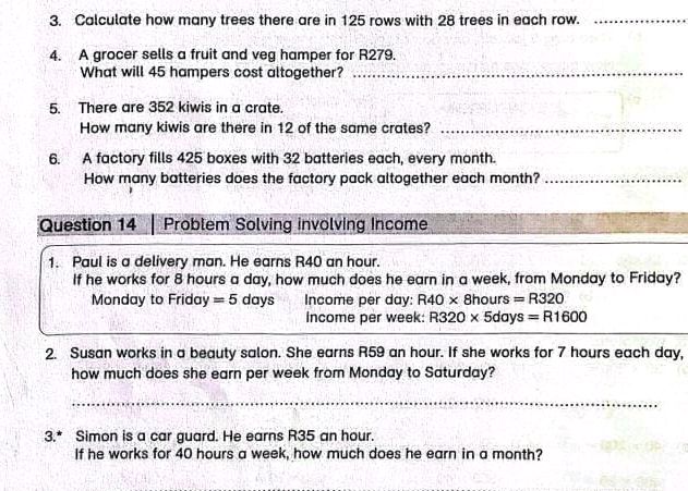 3. Calculate how many trees there are in 125 | StudyX