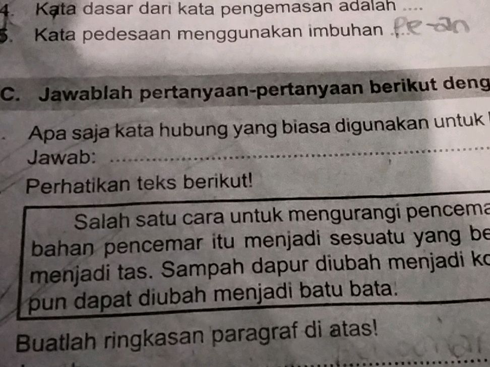 4. Kata dasar dari kata pengemasan adalah | StudyX