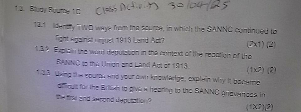 13.1 Identify TWO ways from the source, in | StudyX