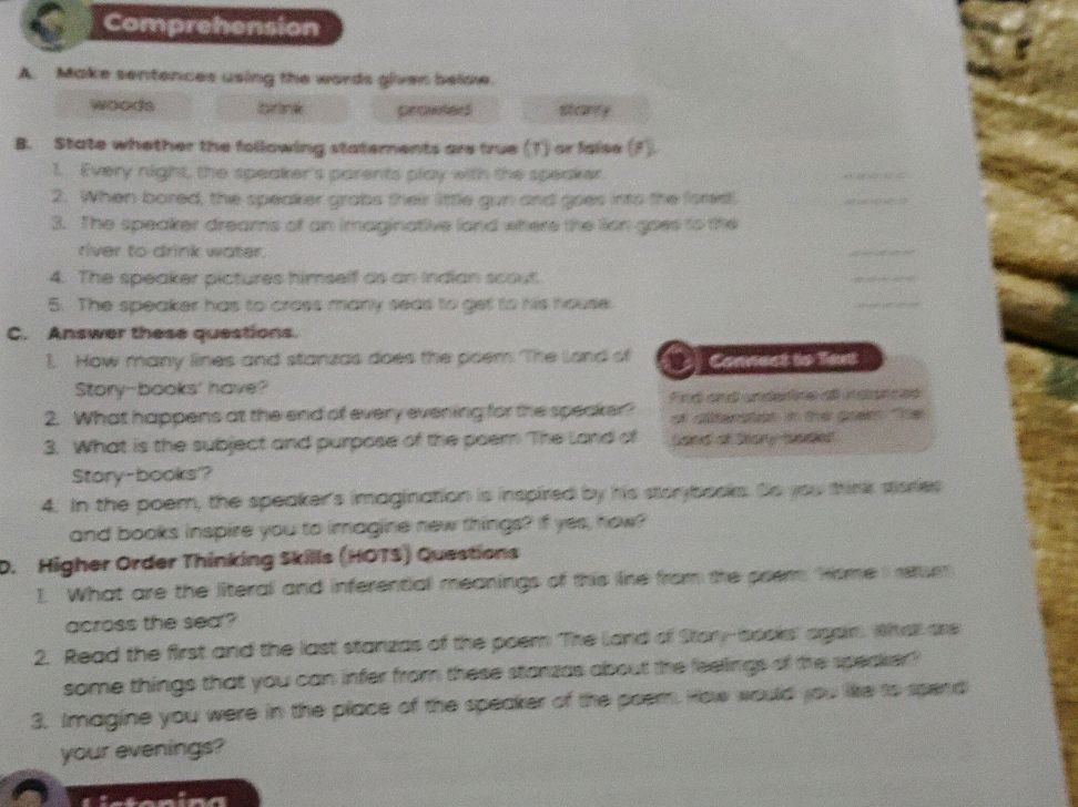 A. Make sentences using the words given | StudyX