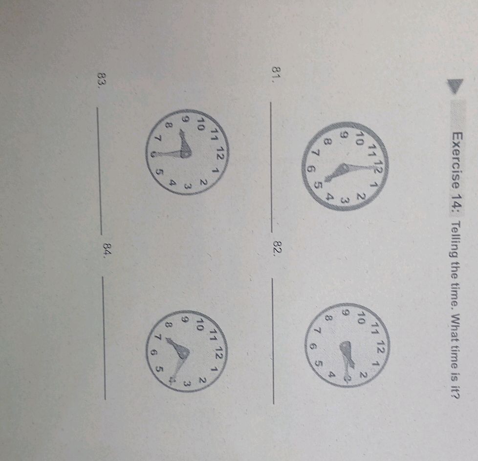 Exercise 14: Telling the time. What time is | StudyX