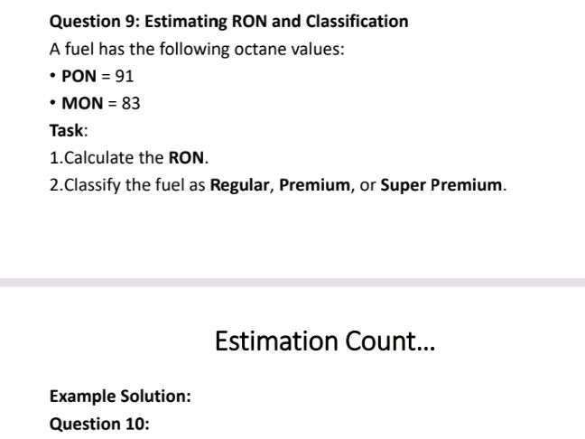 Question 9: Estimating RON and | StudyX