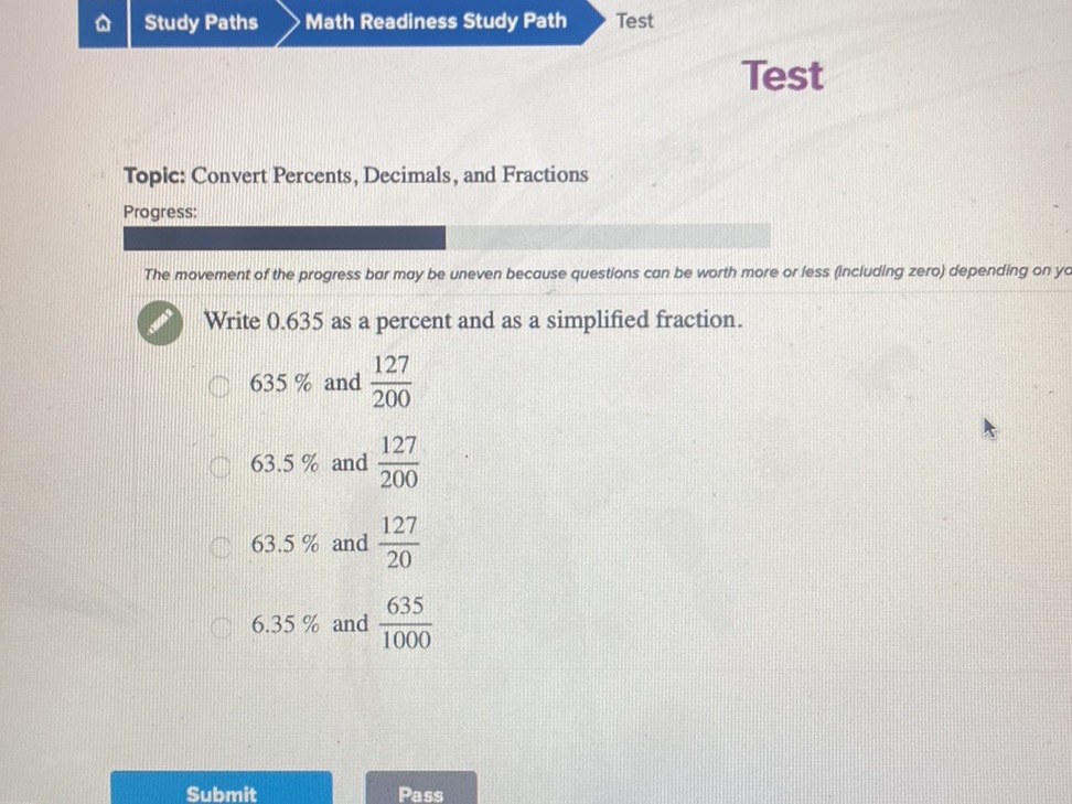 635 To Fraction